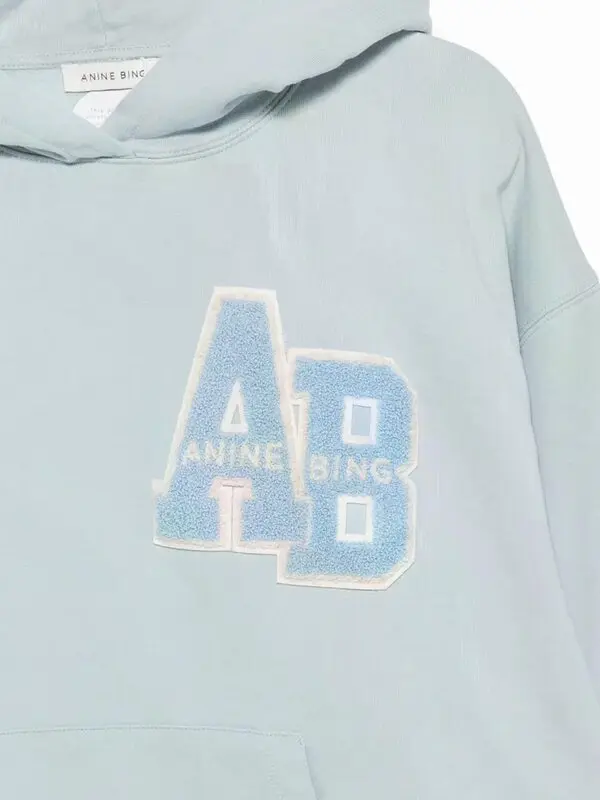 ANINE BING Logo Patch Hoodie