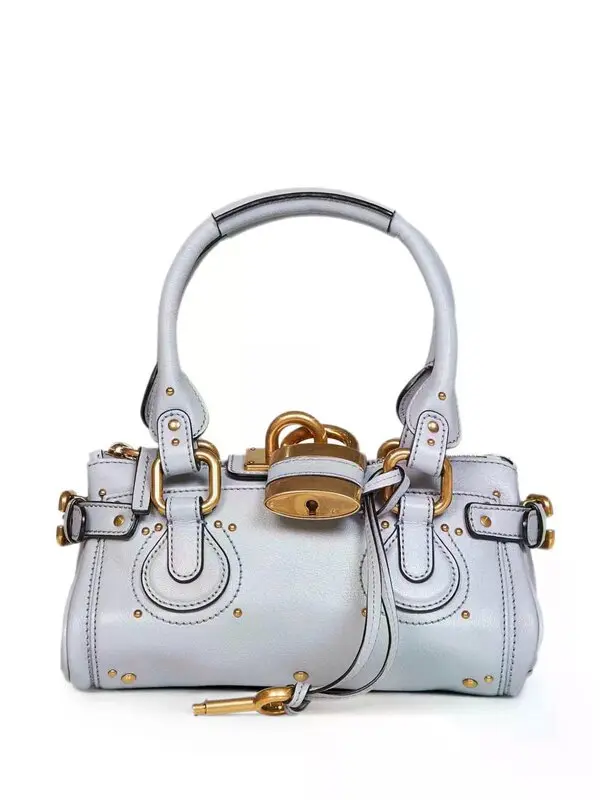 Chloé Stud-embellished Padlock Shoulder Bag - Blue