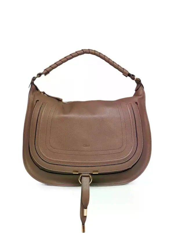 Chloé Marcie Leather Shoulder Bag - Brown