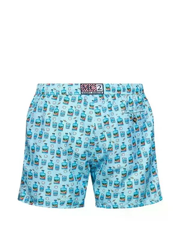 MC2 SAINT BARTH Portofino Print Swim Shorts - Blue
