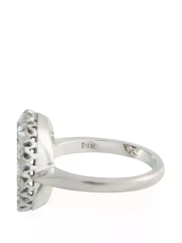 LB EXCLUSIVE 14k White Gold Sapphire And Diamond Ring