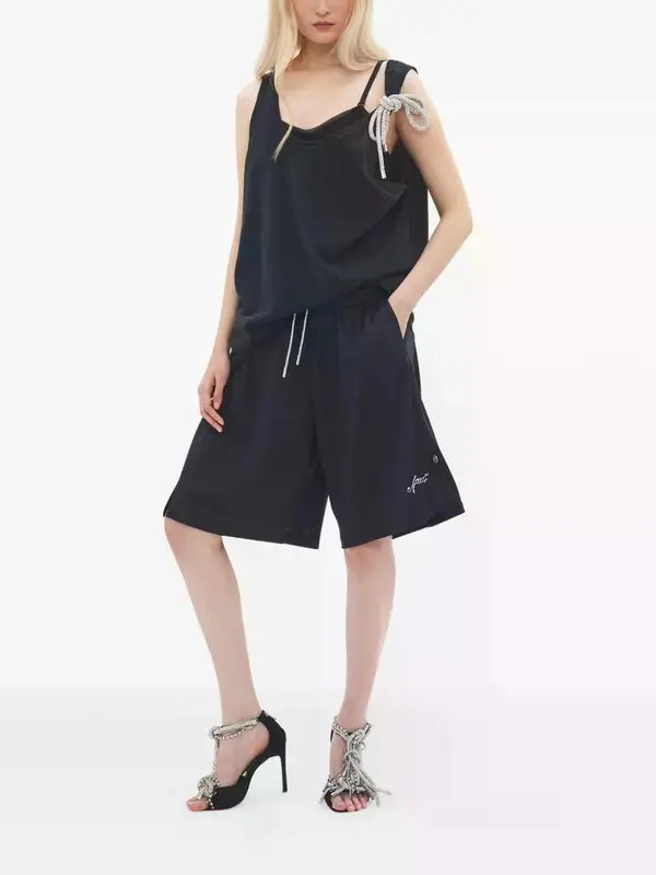 AREA Logo-embroidered Knee-length Shorts
