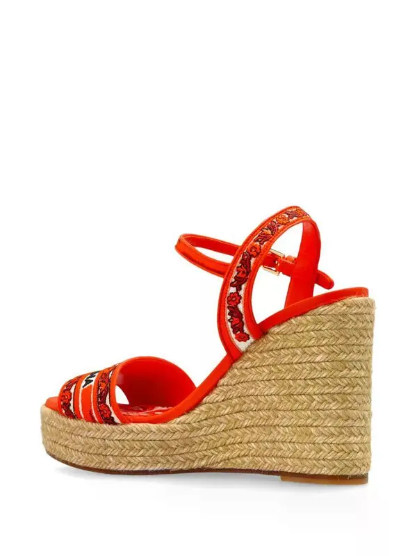 Dolce & Gabbana Logo-embroidered Wedge Sandals