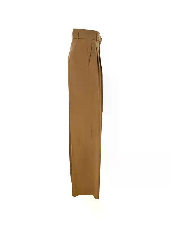 Max Mara Belted Virgin Wool Trousers