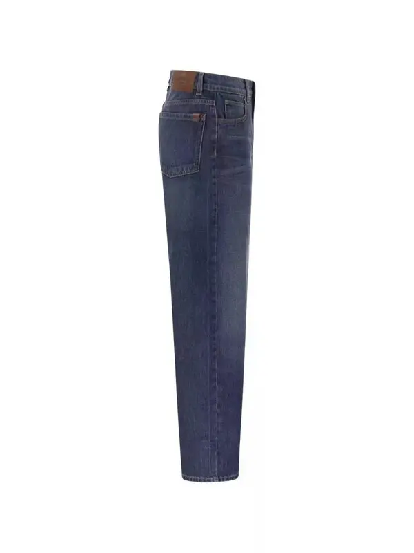 Max Mara Wide-leg Faded Jeans