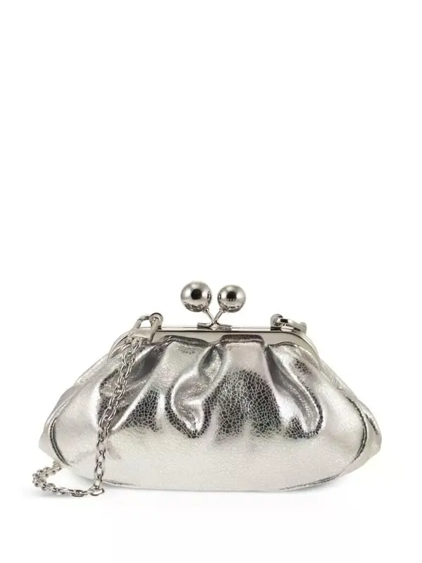 Max Mara Metallic Gathered Shoulder Bag