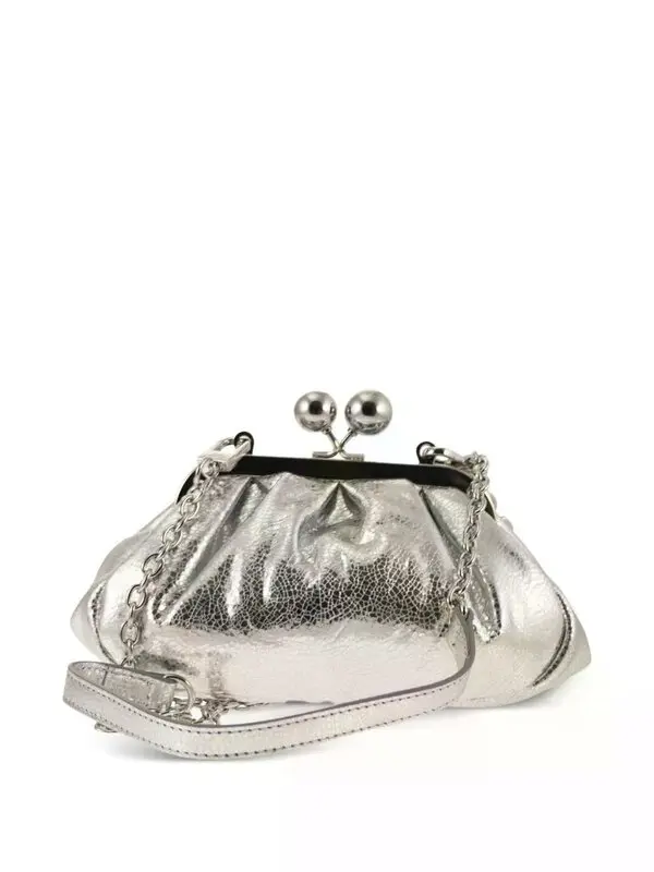 Max Mara Metallic Gathered Shoulder Bag