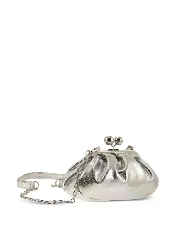 Max Mara Metallic Gathered Shoulder Bag