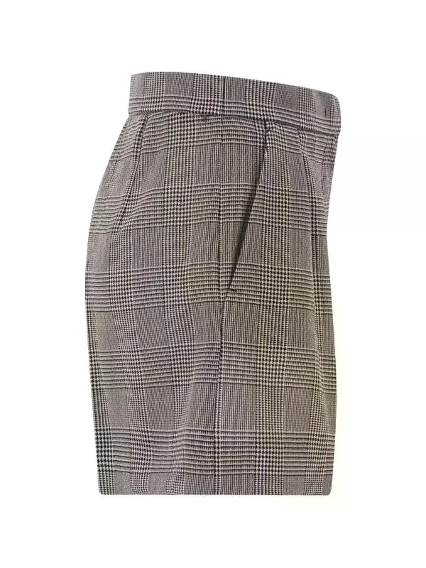 Max Mara Prince Of Wales Check Pleated Shorts - Neutrals