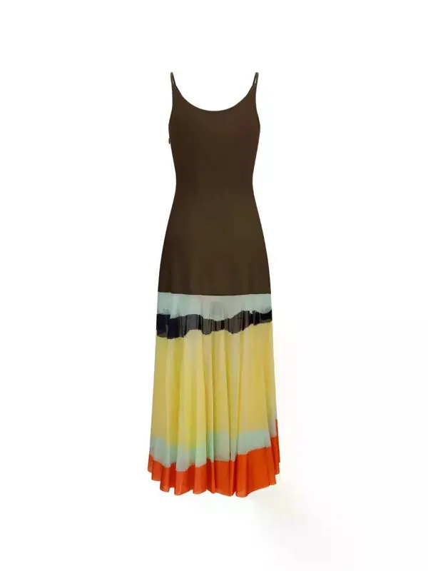 Fendi Horizontal Stripe Maxi Dress