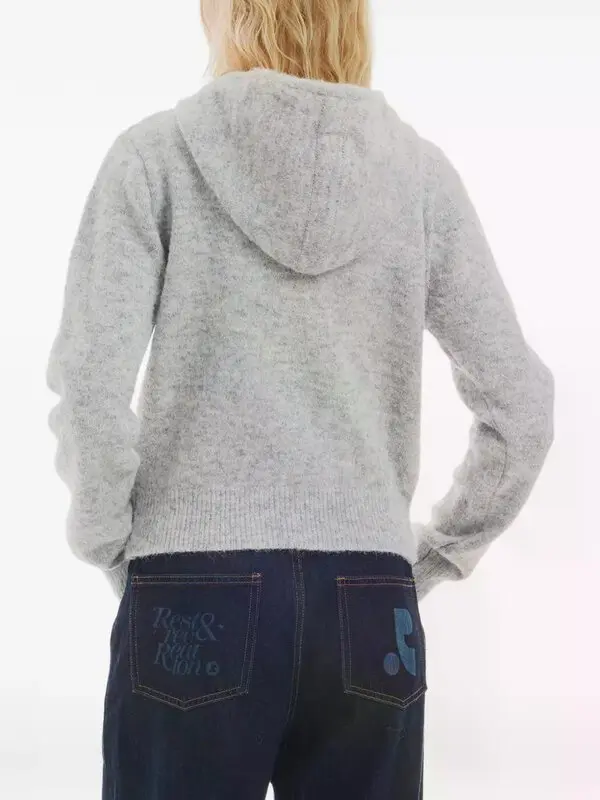 REST&RECREATION Hairy-knit Zip-up Hoodie