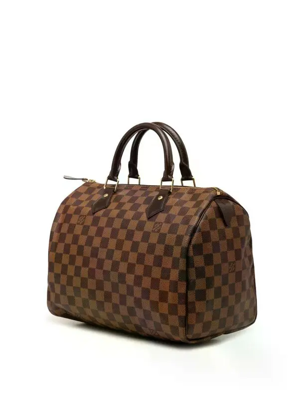 LOUIS VUITTON Damier Ebene Speedy 30 Boston Bag - Brown