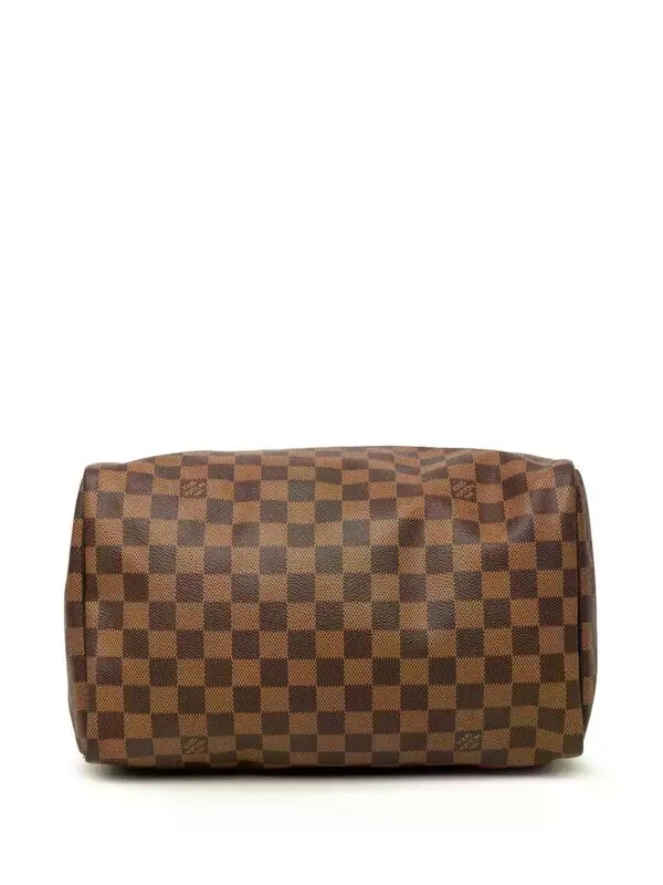 LOUIS VUITTON Damier Ebene Speedy 30 Boston Bag - Brown