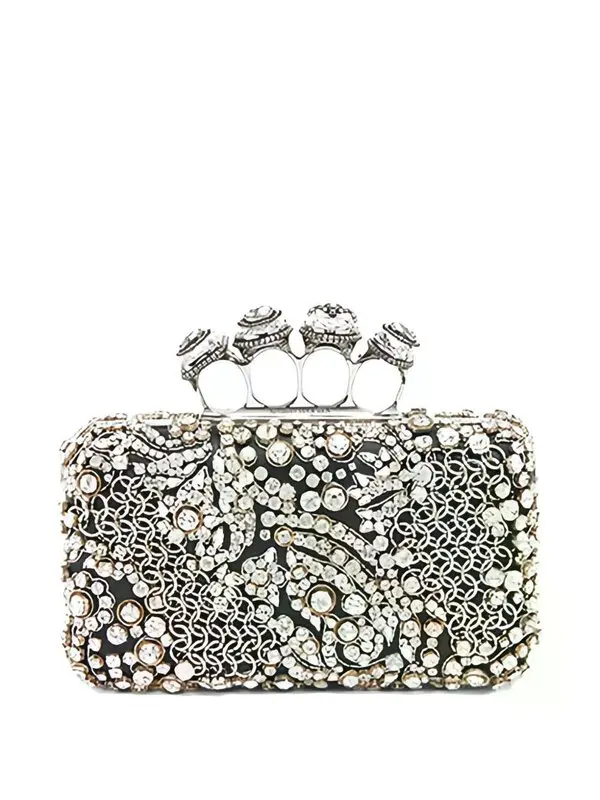Alexander McQueen Embellished Clutch Bag - Silver