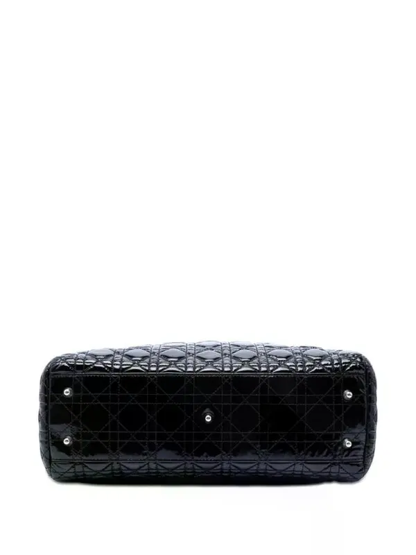 Dior Patent Cannage Lady Soft Shopping Tote Bag