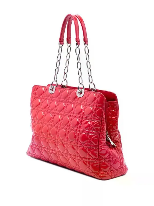 Dior Lady Soft Shopping Tote Bag - Red
