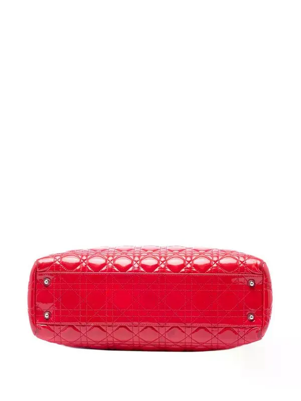 Dior Lady Soft Shopping Tote Bag - Red