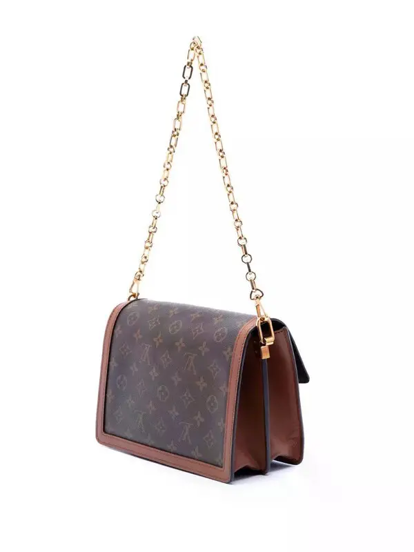 LOUIS VUITTON Monogram Reverse Dauphine Mm Satchel - Brown