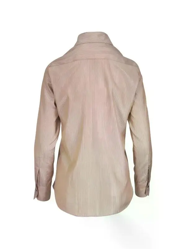 Kiton Beige Pinstripe Blouse