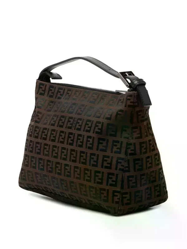 Fendi Zucchino Canvas Handbag - Brown