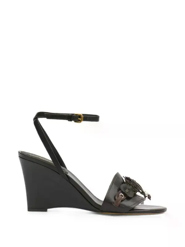 Isabel Marant Étoile Anerya Floral-appliqué Wedge Sandals