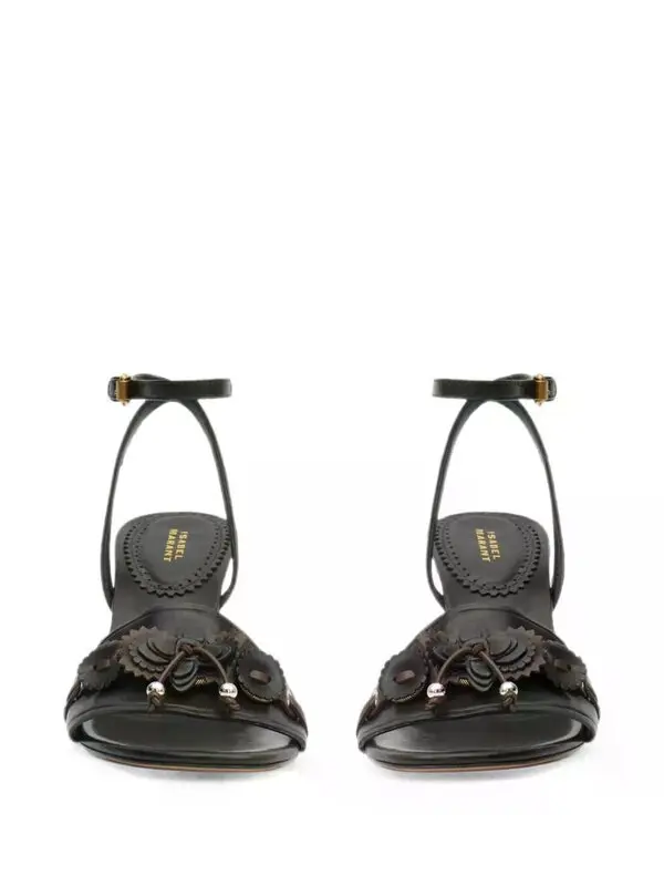 Isabel Marant Étoile Anerya Floral-appliqué Wedge Sandals