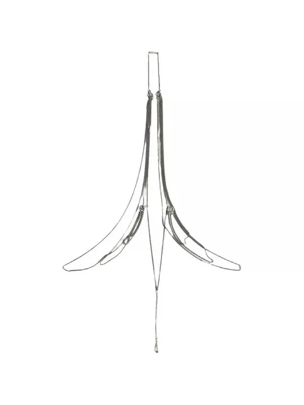 ANN DEMEULEMEESTER Layered Cable-link Necklace With Toggle Fastening - Silver