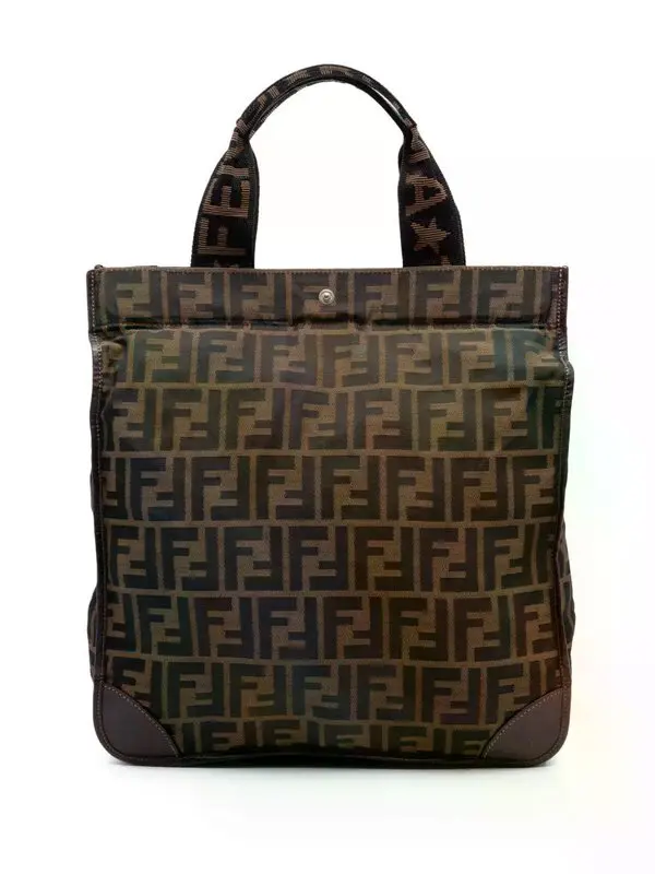 Fendi Zucca Canvas Shopping Tote Bag