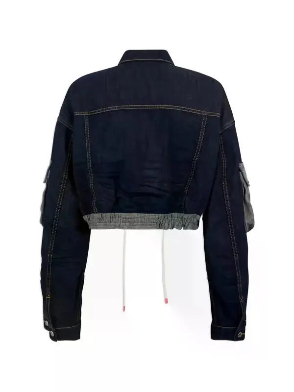 Dsquared2 Multi-pocket Cropped Denim Jacket