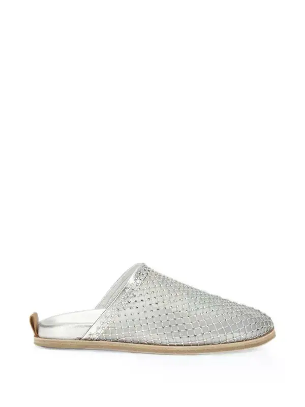 FORTE_FORTE Crystal-embellished Mesh Mules