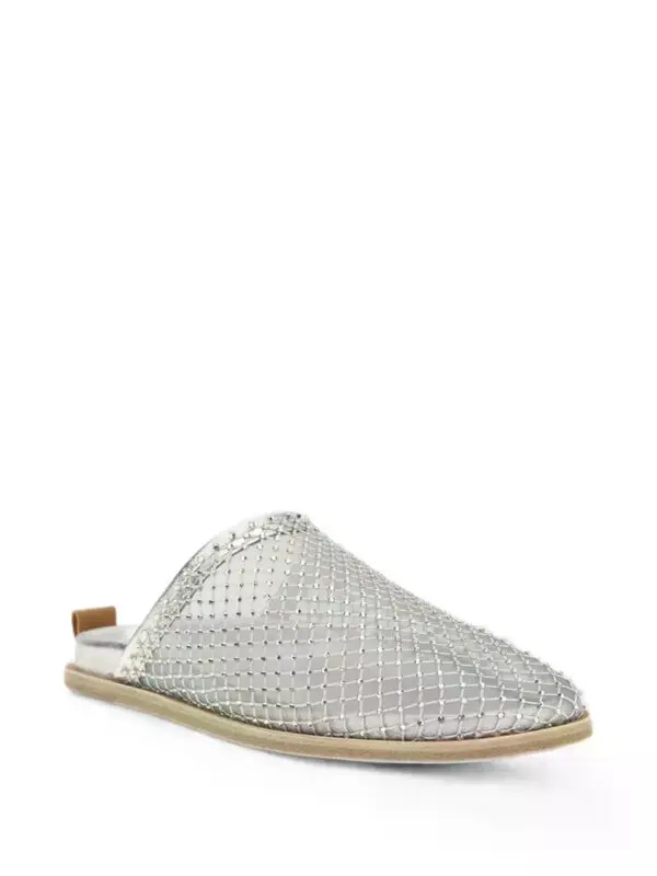 FORTE_FORTE Crystal-embellished Mesh Mules