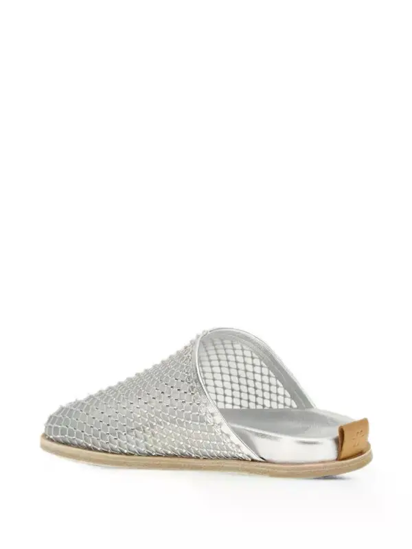 FORTE_FORTE Crystal-embellished Mesh Mules