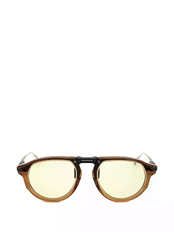 MOVITRA Geometric Frame Sunglasses - Brown
