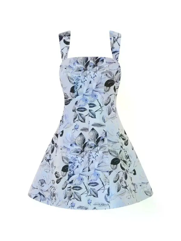 MILLY Elodie Floral-jacquard Mini Dress
