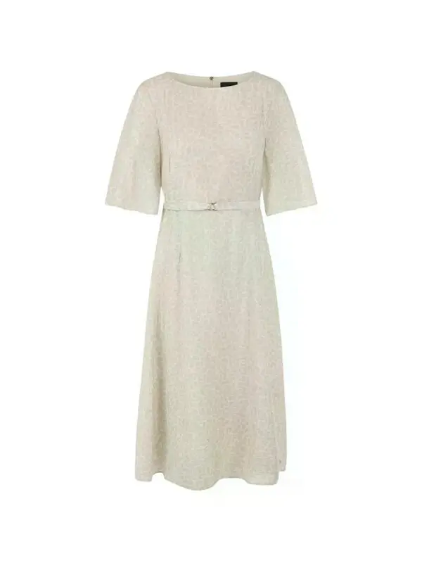MARCCAIN Animal-pattern Belted Midi Dress