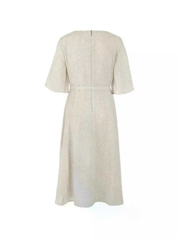 MARCCAIN Animal-pattern Belted Midi Dress