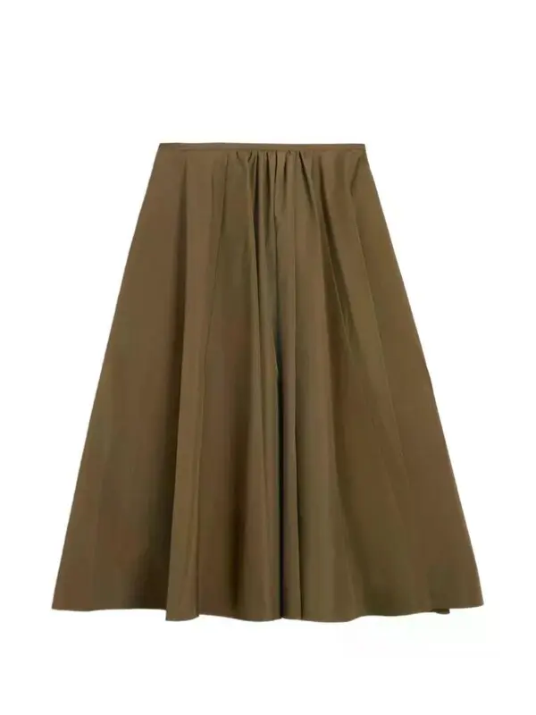 Aspesi A-line Gathered Midi Skirt - Green