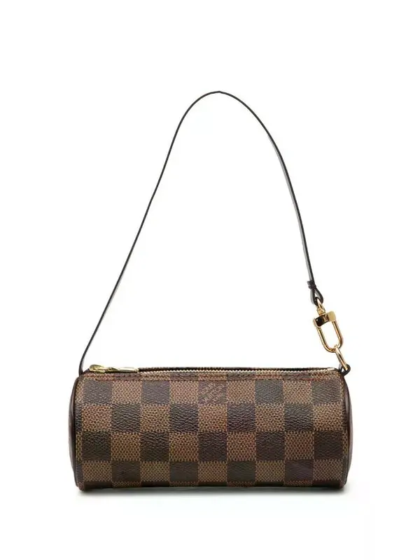 LOUIS VUITTON Damier Ebene Papillon Pochette Handbag - Brown