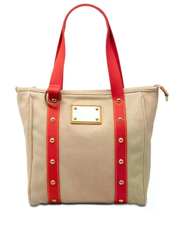 LOUIS VUITTON Antigua Cabas Mm Tote Bag - Red