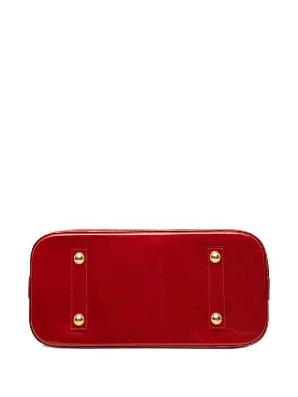 LOUIS VUITTON Monogram Vernis Alma Pm Handbag - Red