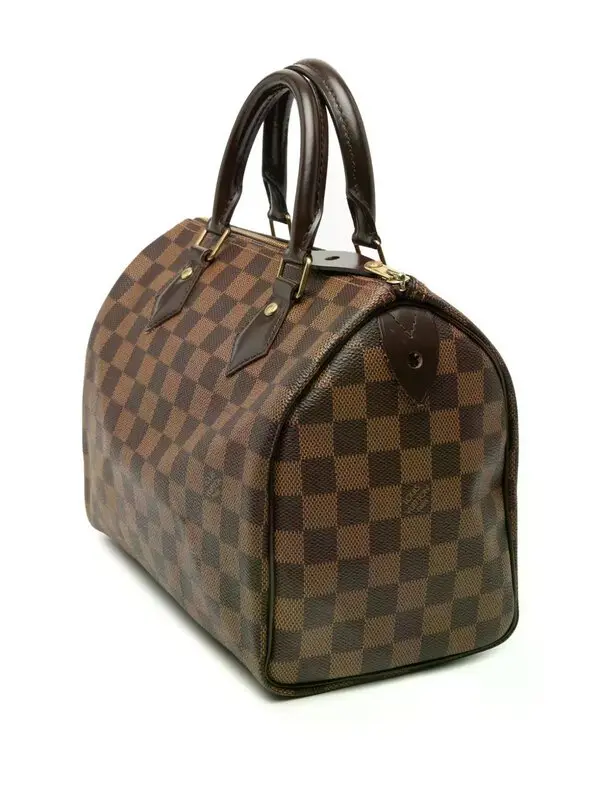 LOUIS VUITTON Damier Ebene Speedy 25 Boston Bag - Brown