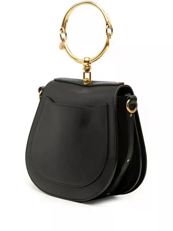 Chloé Medium Leather Nile Bracelet Satchel - Black