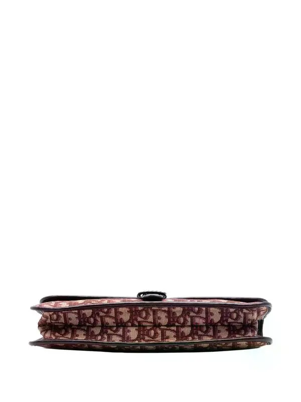 Dior Oblique Canvas Chain Crossbody Bag - Red