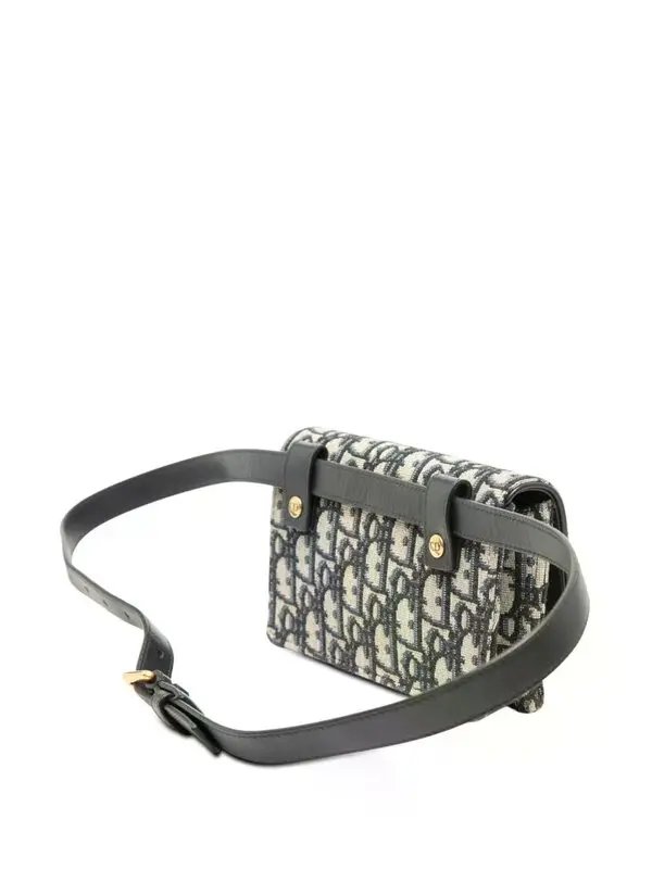 Dior Oblique Canvas Saddle Belt Bag - Blue