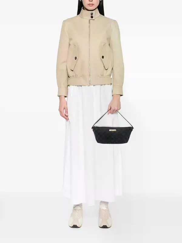 Gucci Gg Canvas Boat Shoulder Bag - Black