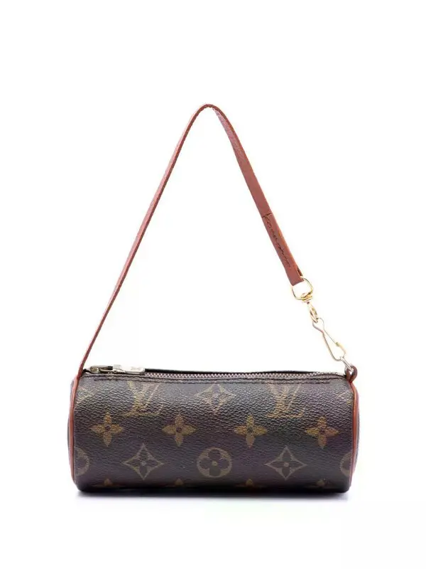 LOUIS VUITTON Monogram Papillon Pochette Handbag - Brown