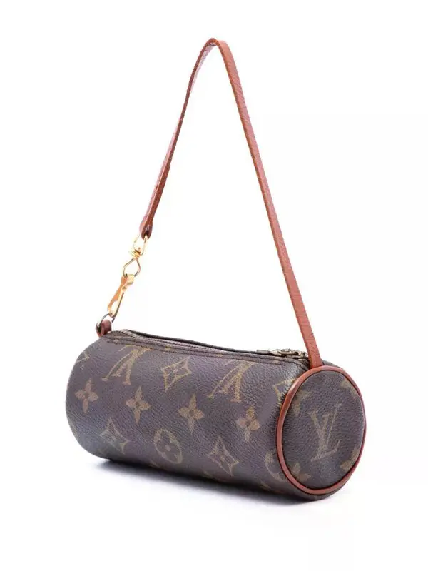 LOUIS VUITTON Monogram Papillon Pochette Handbag - Brown