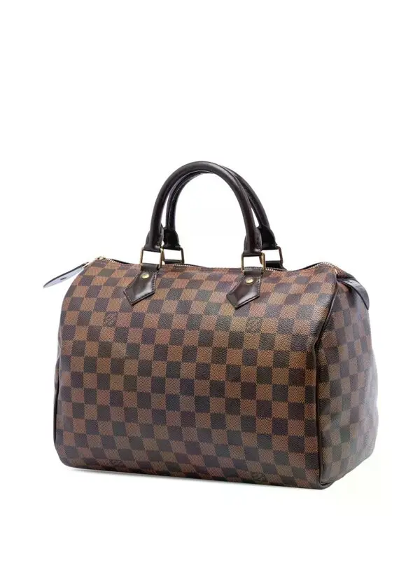 LOUIS VUITTON Damier Ebene Speedy 30 Boston Bag