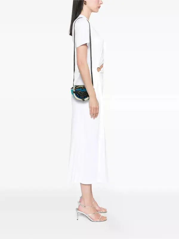 Loewe William De Morgan Embroidered Floral Gate Mini Bag - Blue