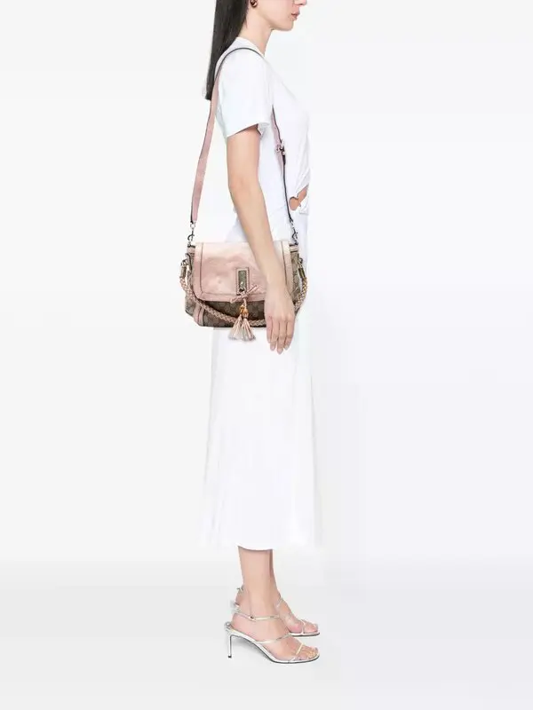 Gucci Gg Canvas Bella Flap Satchel - Neutrals